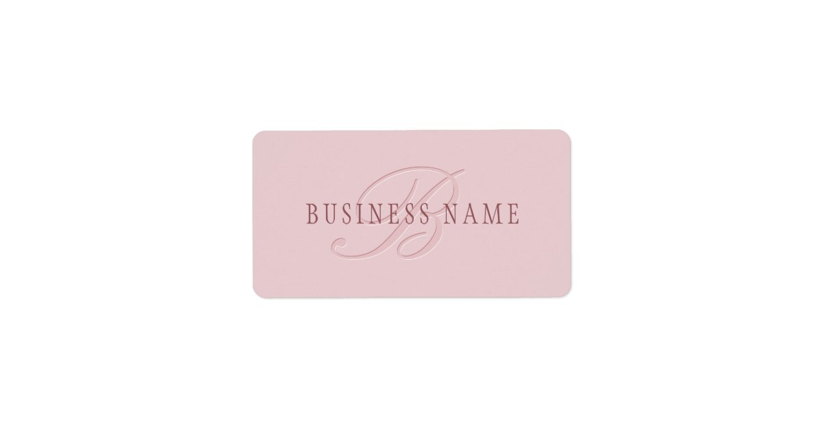 Elegant Looking Monogram | Rose Gold Label | Zazzle