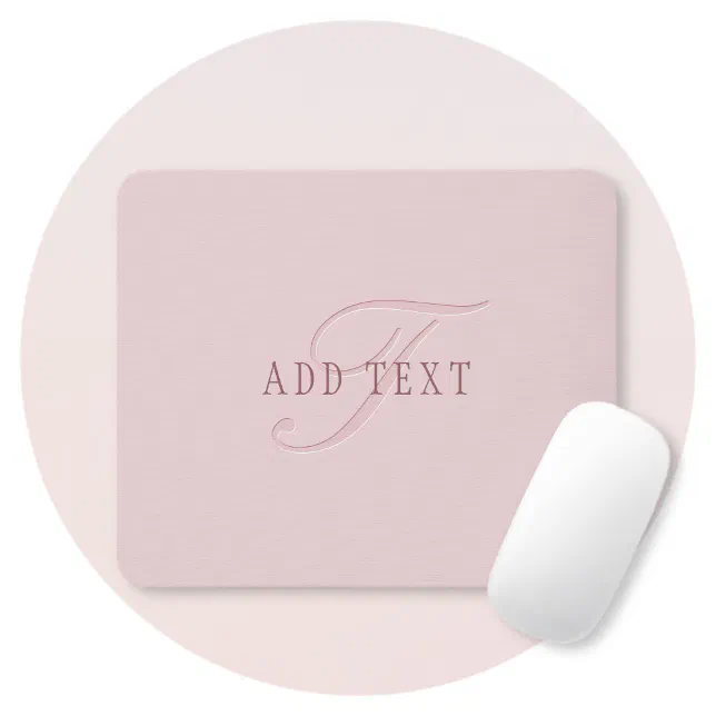 Elegant Looking Monogram | Rose Gold Mouse Pad | Zazzle