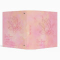 Elegant Lotus Flower Illustration - Personalized 3 Ring Binder | Zazzle