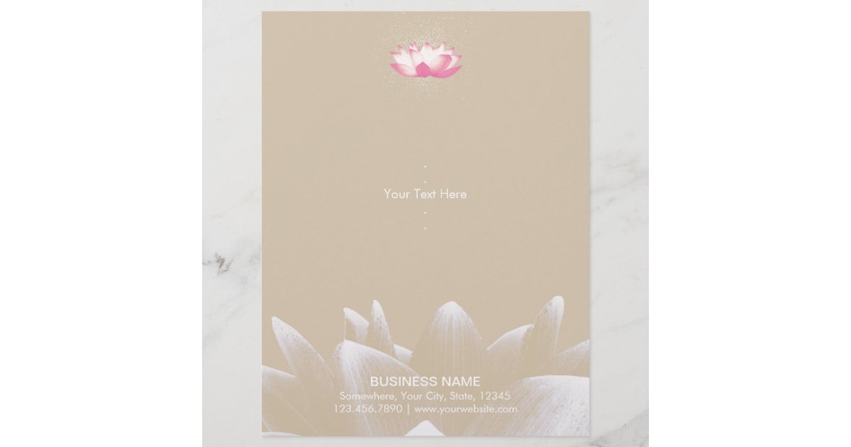 Elegant Lotus Flower Salon & Spa Flyer | Zazzle