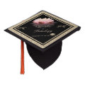 Elegant Lotus Gold Glitter Graduation Cap | Zazzle