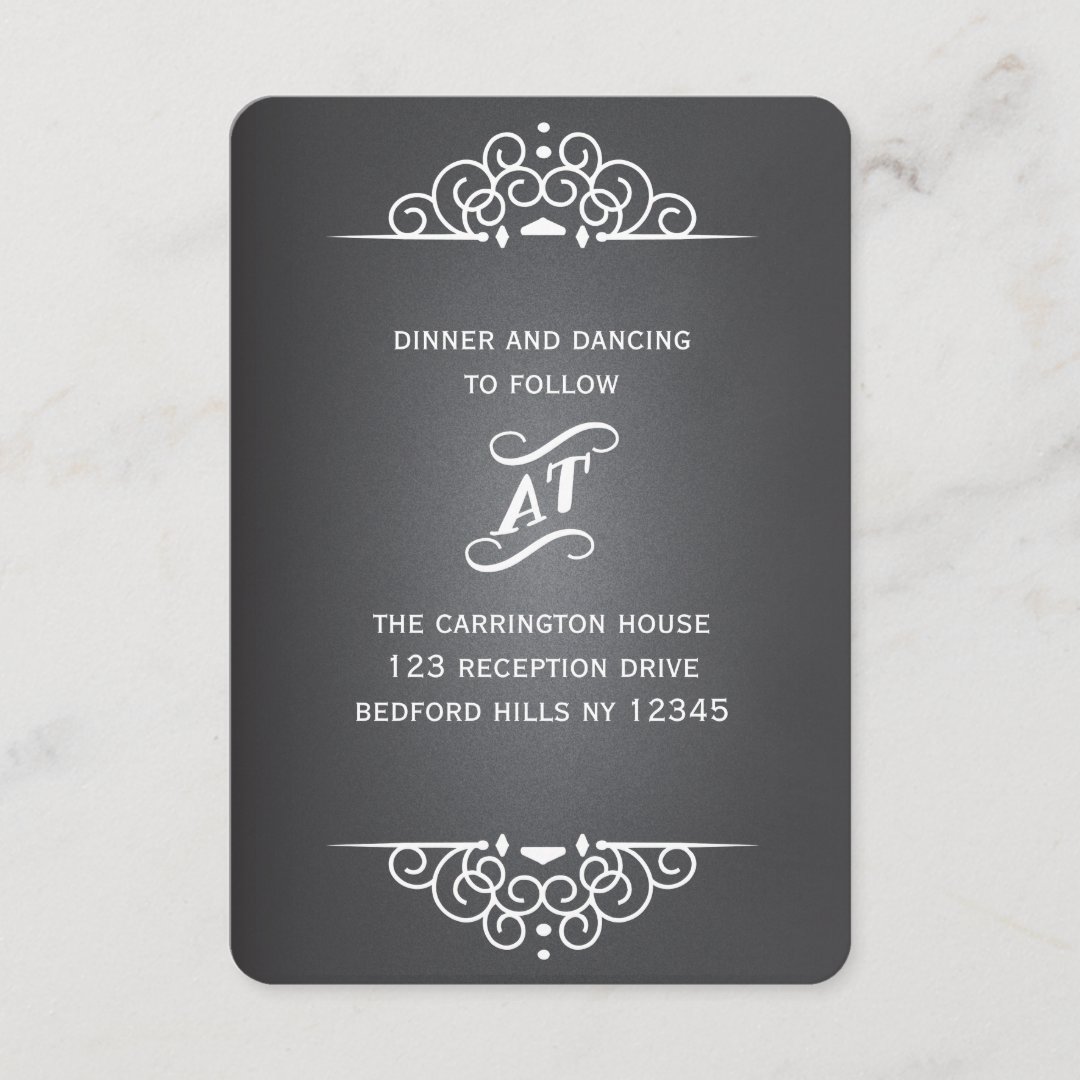 Elegant Love Chalkboard Wedding RSVP Response Card | Zazzle
