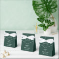 Elegant Love Is Sweet Emerald Green Wedding Favor Boxes | Zazzle