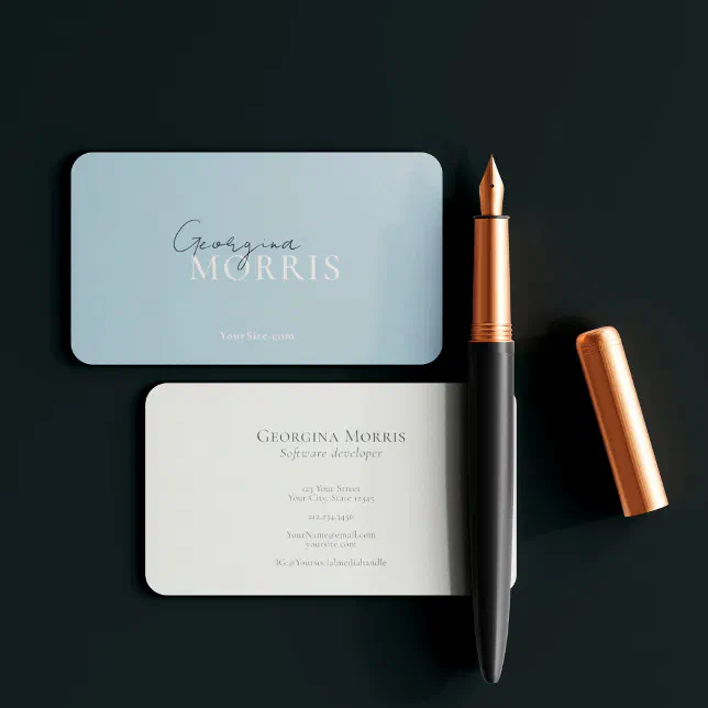 Elegant Luxe Stylish Calligraphy Professional Business Card | Zazzle