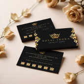 Elegant Luxurious Regal Royal Gold Crown Loyalty Card | Zazzle