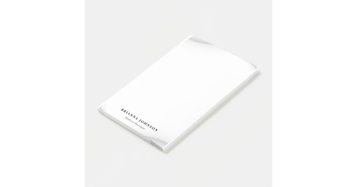 Elegant Luxury Boutique White Gold Post-it Notes | Zazzle