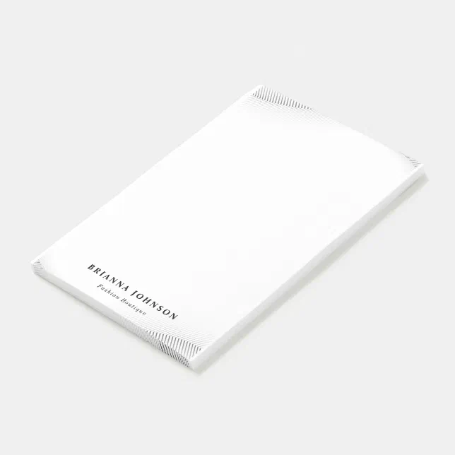 Elegant Luxury Boutique White Gold Post-it Notes | Zazzle