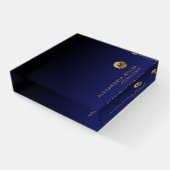 Elegant Luxury Brushed Gold Monogram Paperweight | Zazzle
