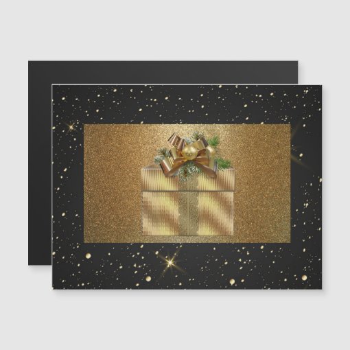 Elegant,Luxury,Gold Glitter,Christmas Box | Zazzle