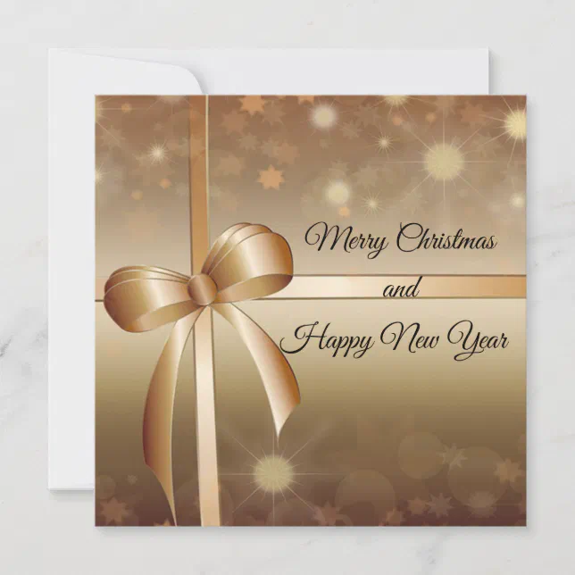Elegant, Luxury, Gold, Shiny, Holiday Card | Zazzle
