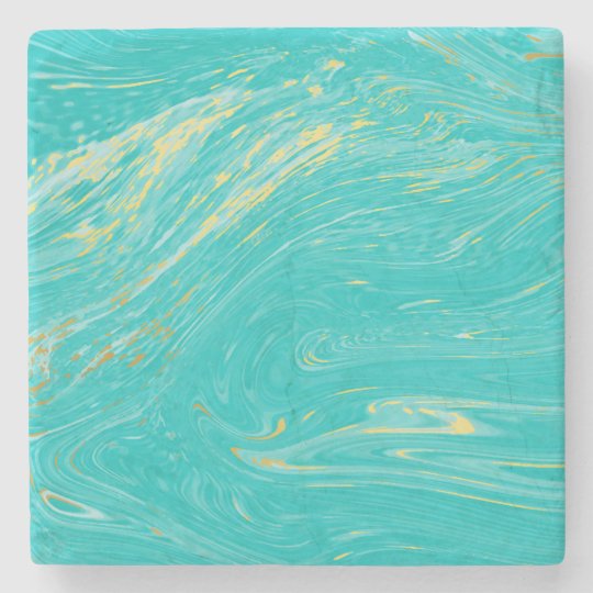 Elegant luxury Marble Gold Blue royal design Stone Coaster | Zazzle.com