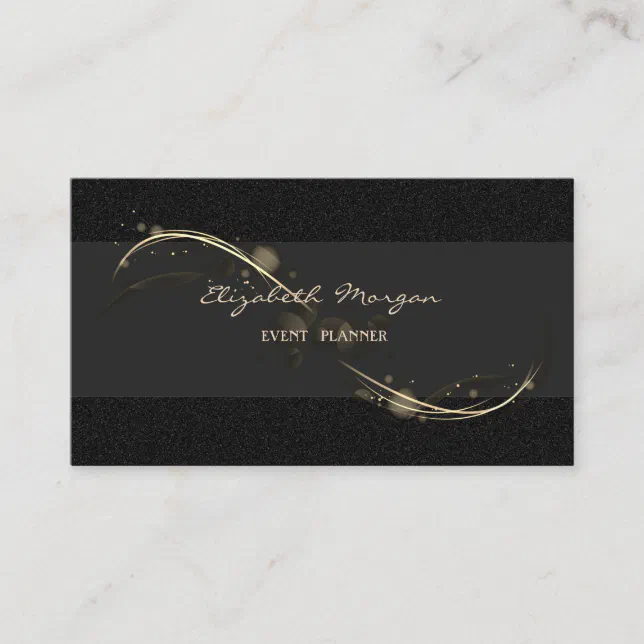 Elegant Luxury Modern,Black Business Card | Zazzle