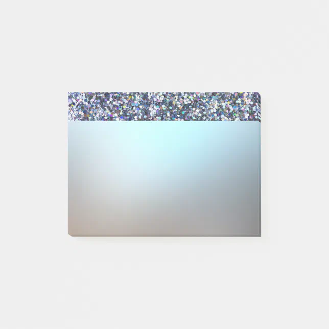 Elegant Luxury Shiny Blue Glitter Post-it Notes | Zazzle