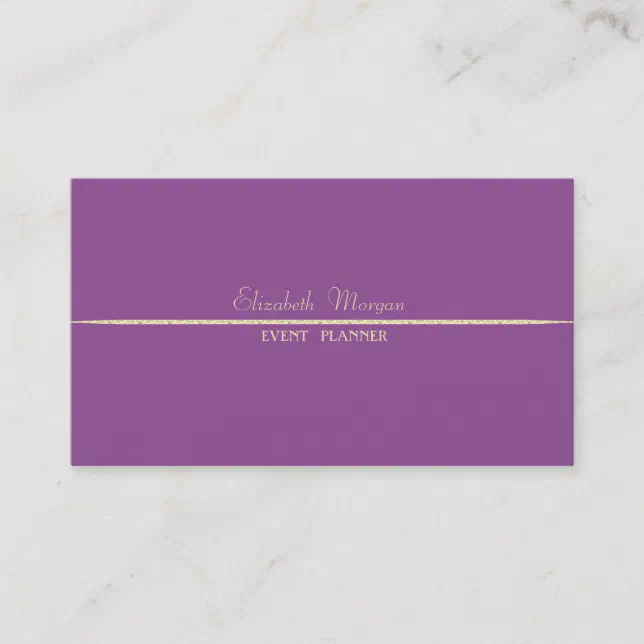 Elegant Luxury Simple,Violet Business Card | Zazzle