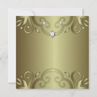 Elegant Luxury Vintage Victorian Gold Wedding Invitation | Zazzle