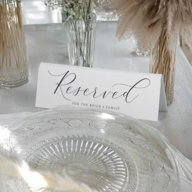 Elegant Luxury Wedding Reserved Table Tent | Zazzle