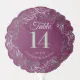 Elegant Magenta Plum & Silver Wedding Table Number Balloon | Zazzle
