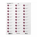Elegant Magenta Rose Floral Bouquet Label | Zazzle