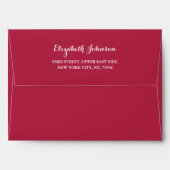 Elegant Magenta Wedding Invitation Pre Addressed Envelope | Zazzle