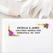Elegant, Magical, & Bold Floral Border Address Label | Zazzle