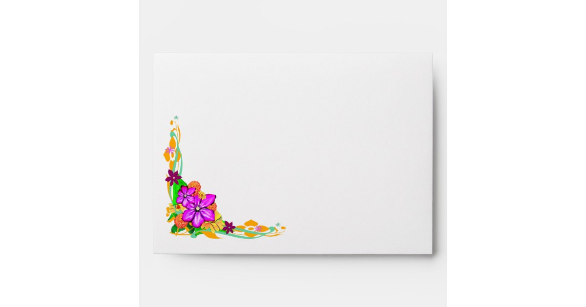 Elegant, Magical, & Bold Floral Envelope | Zazzle