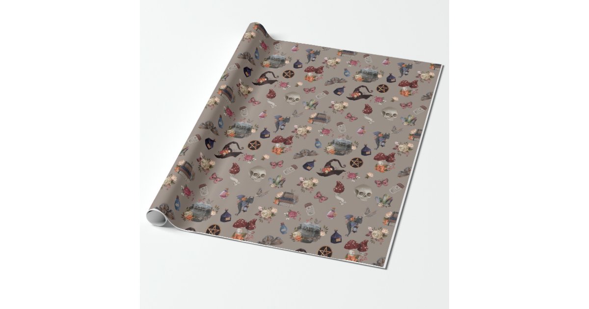 Elegant Magickal Witch Wrapping Paper | Zazzle