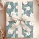 Elegant Magnolia Floral White Polka Dot Wrapping Paper | Zazzle