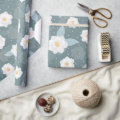 Elegant Magnolia Floral White Polka Dot Wrapping Paper | Zazzle