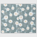 Elegant Magnolia Floral White Polka Dot Wrapping Paper | Zazzle