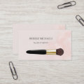 Elegant Makeup Artist Blush Pink Cosmetics Brush Business Card | Zazzle