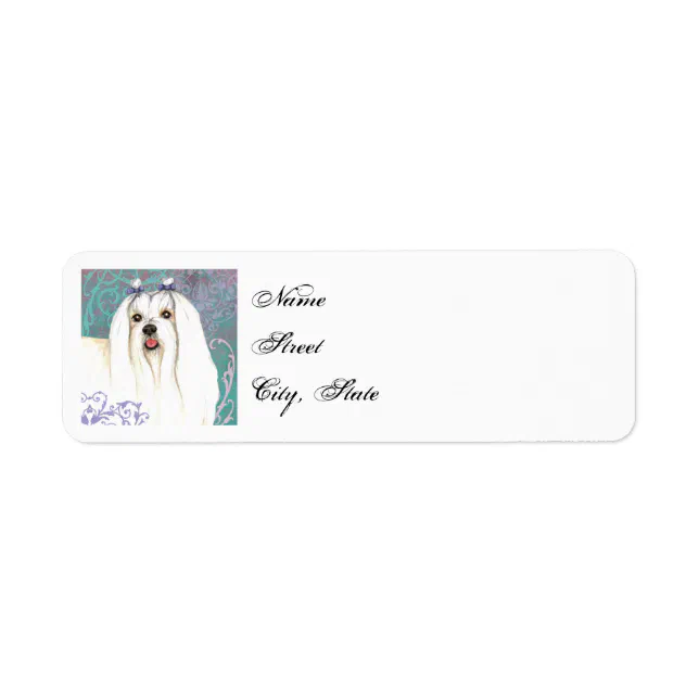 Elegant Maltese Label | Zazzle
