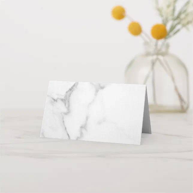 Elegant Marble Folded Place Cards | Zazzle