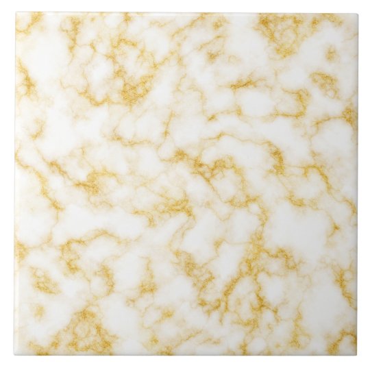 Elegant Marble - Gold White Ceramic Tile | Zazzle.com