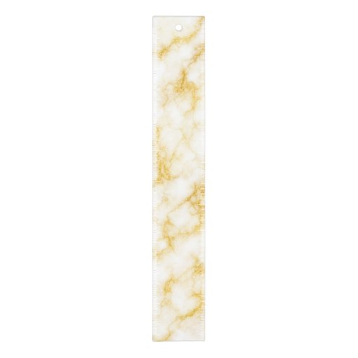 Elegant Marble - Gold White Ruler | Zazzle
