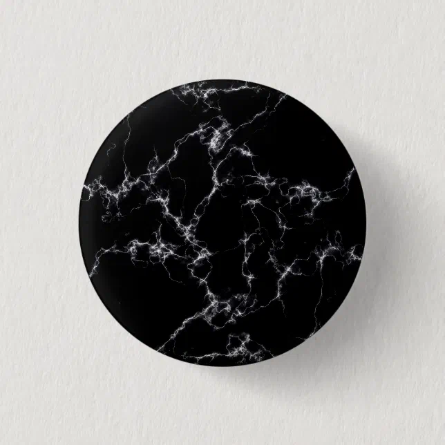 Elegant Marble style4 - Black and White Button | Zazzle