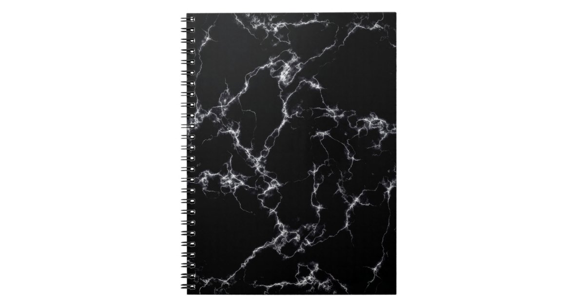 Elegant Marble style4 - Black and White Notebook | Zazzle