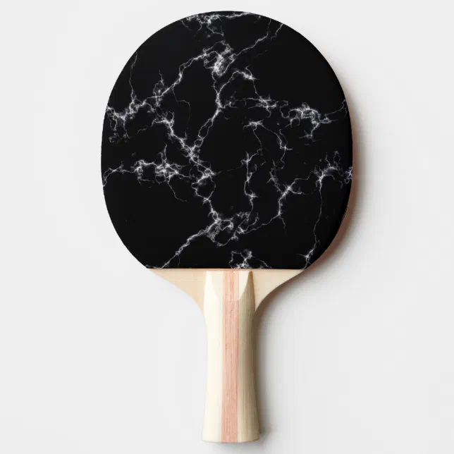 Elegant Marble style4 - Black and White Ping Pong Paddle | Zazzle