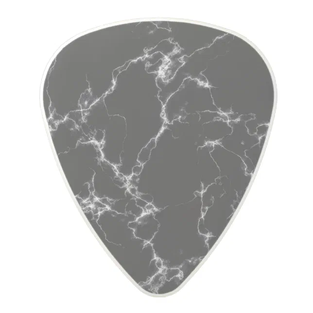 Elegant Marble style4 - Black and White Polycarbonate Guitar Pick | Zazzle