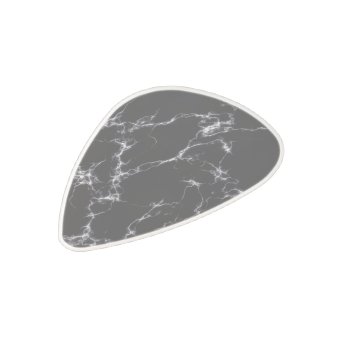 Elegant Marble style4 - Black and White Polycarbonate Guitar Pick | Zazzle