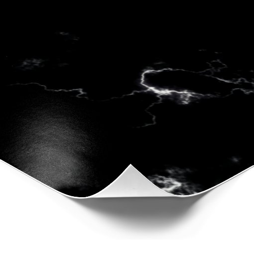 Elegant Marble style4 - Black and White Poster | Zazzle
