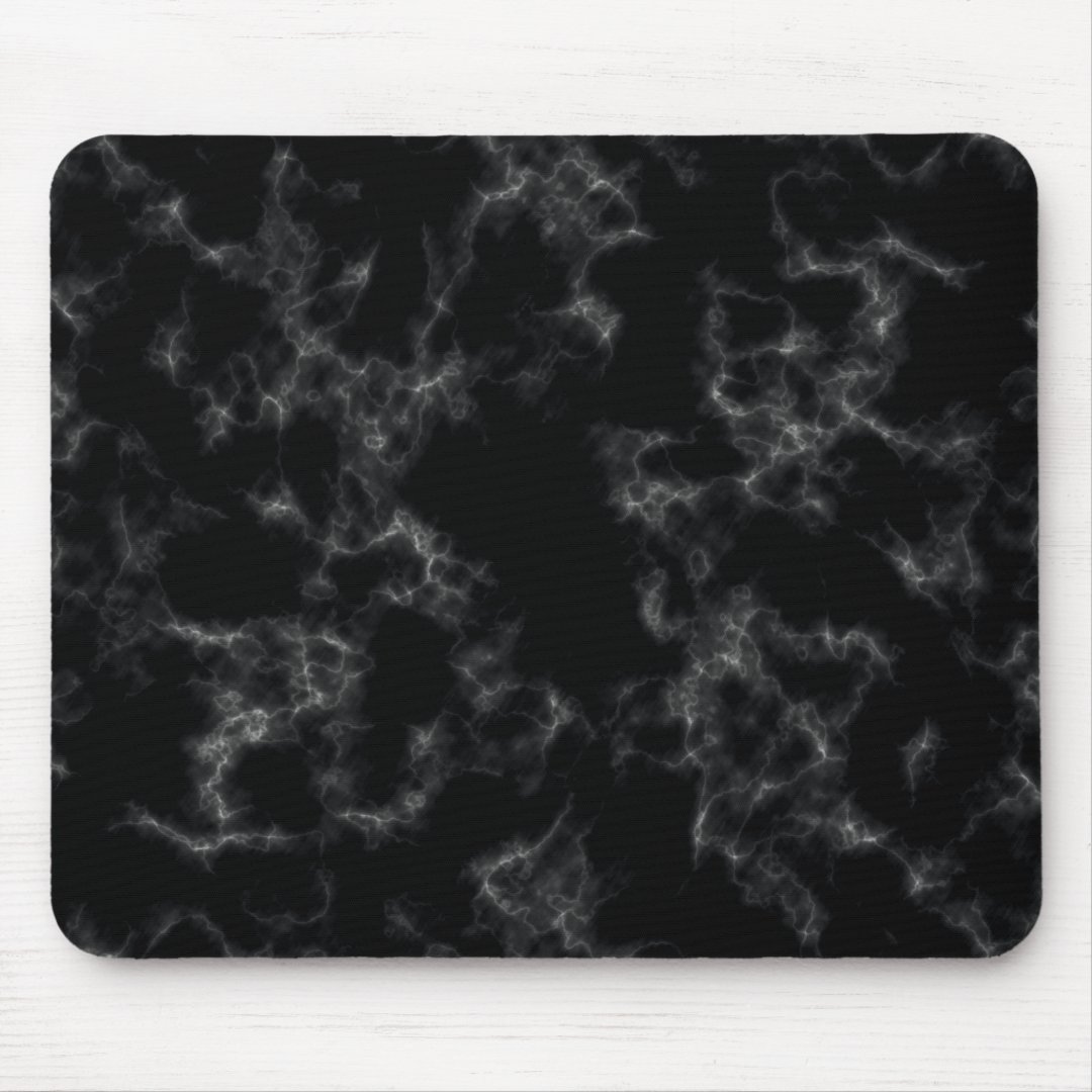 Elegant Marble style - black Mouse Pad | Zazzle