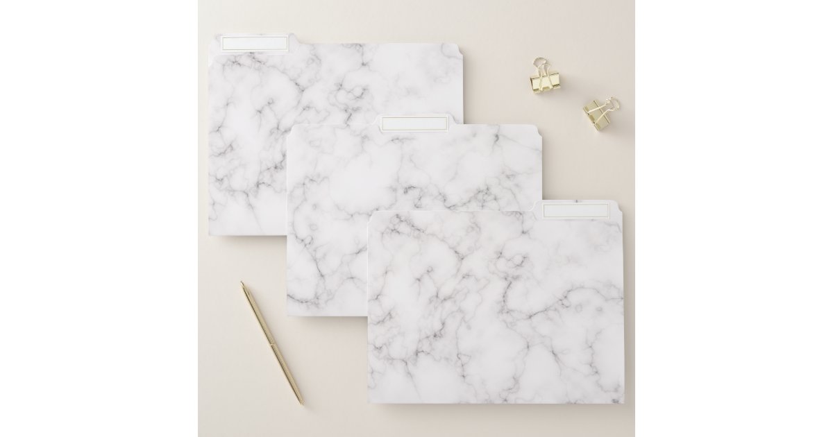 Elegant Marble style File Folder | Zazzle
