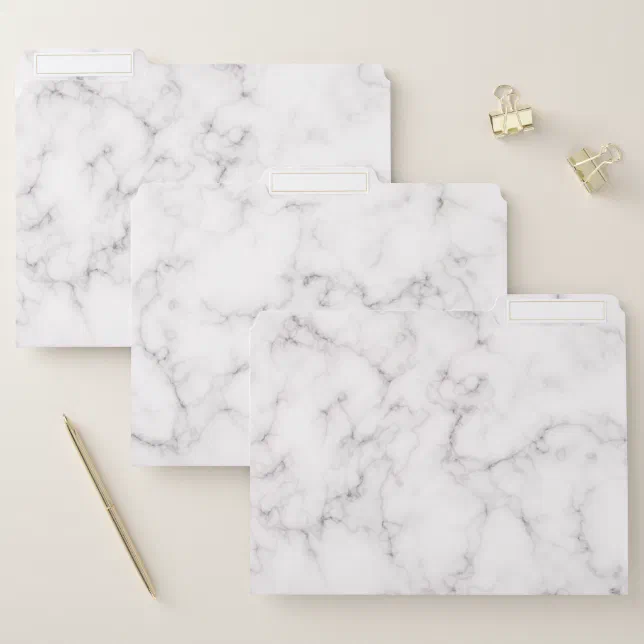 Elegant Marble style File Folder | Zazzle