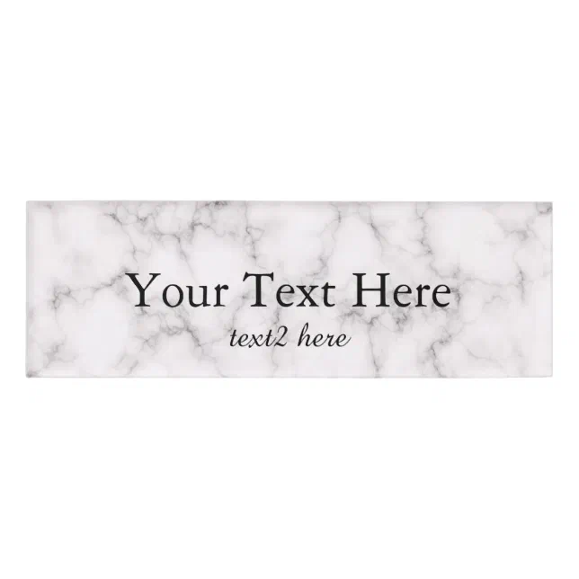 Elegant Marble style Name Tag | Zazzle