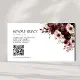 Elegant Maroon Burgundy Wedding QR code Enclosure Card | Zazzle