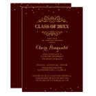 Formal College Graduation Announcements ~ Maroon | Zazzle.com