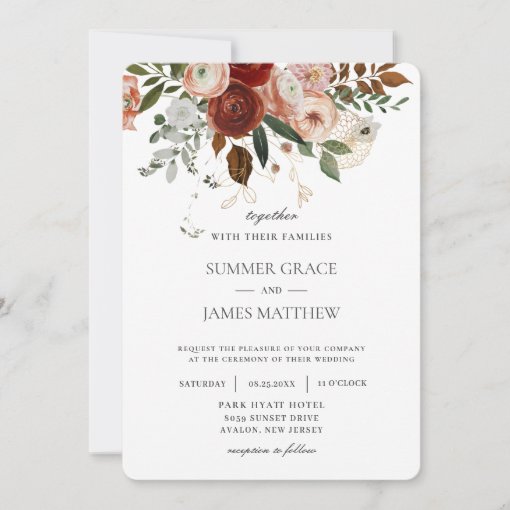Elegant Marsala Burgundy Blush Ivory Wedding Invitation | Zazzle Elegant Marsala Burgundy Blush Ivory Wedding Invitation | Zazzle