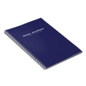Elegant Masculine Blue White Personalized Notebook | Zazzle