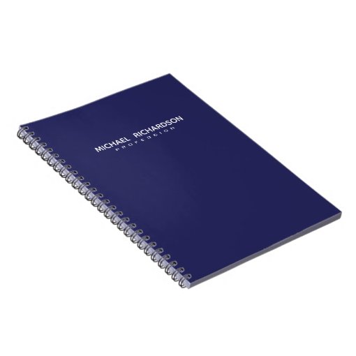 Elegant Masculine Blue White Personalized Notebook | Zazzle