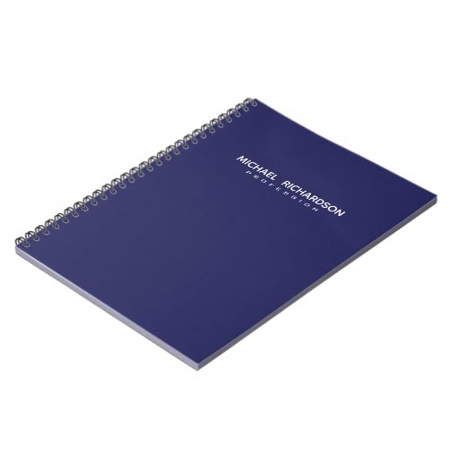 Elegant Masculine Blue White Personalized Notebook | Zazzle